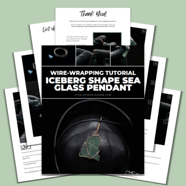 Wire-Wrapping Iceberg Shape Sea Glass Pendant Tutorial | Studio 73 Designs