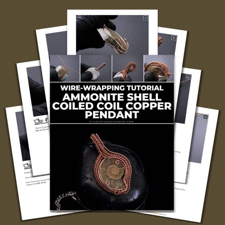 Wire-Wrapping Ammonite Shell Coiled Coil Copper Pendant Tutorial ...