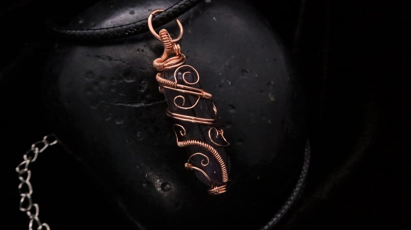 Wire-Wrapping Copper Vine Purple Crystal Point Pendant Tutorial ...