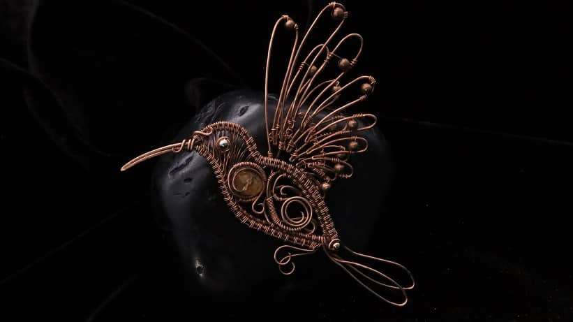 Wire-Wrapping Woven Hummingbird With Ornate Beads Pendant Tutorial ...